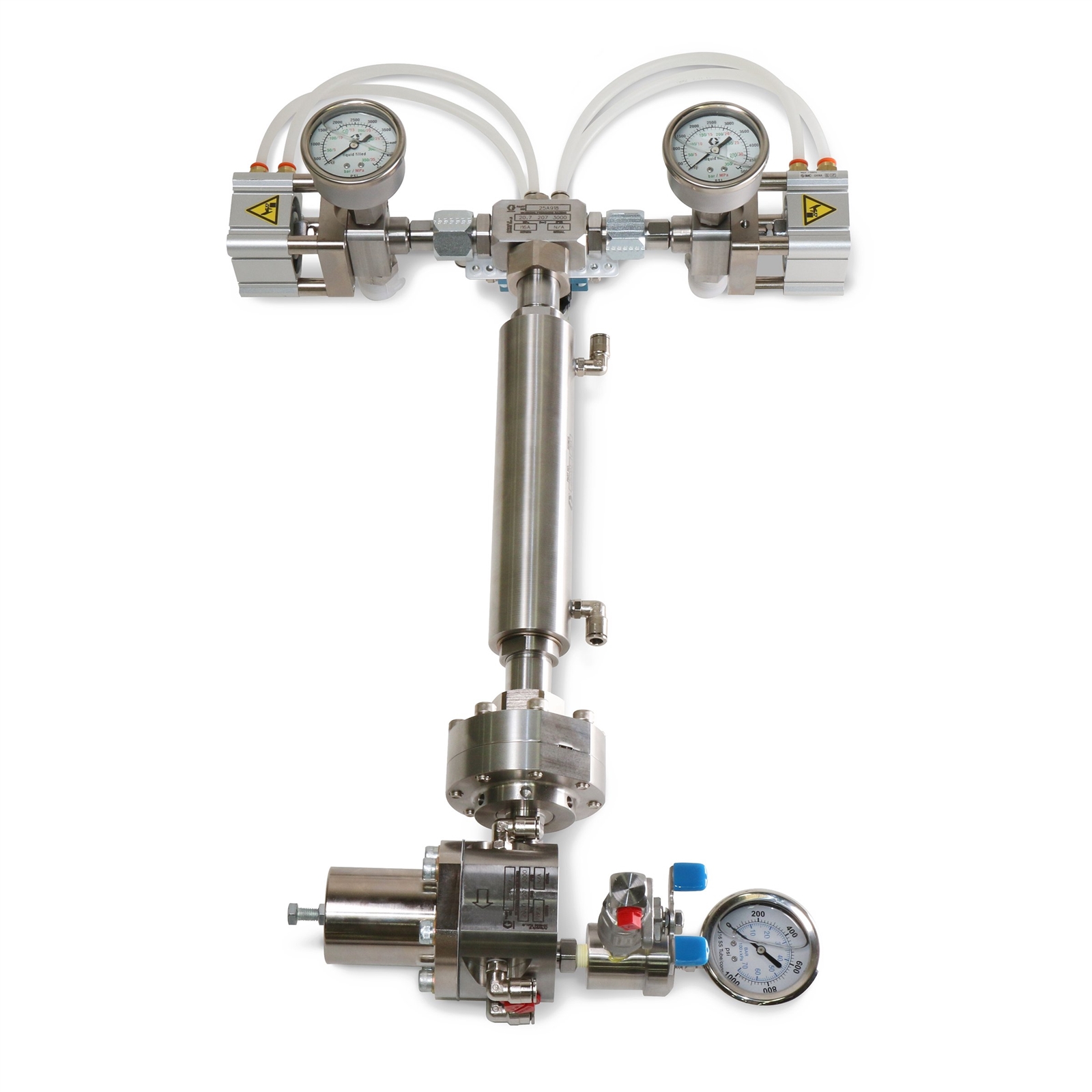 Straight Thread Single Pass Mixing Stack with A/B Material Valves and ...