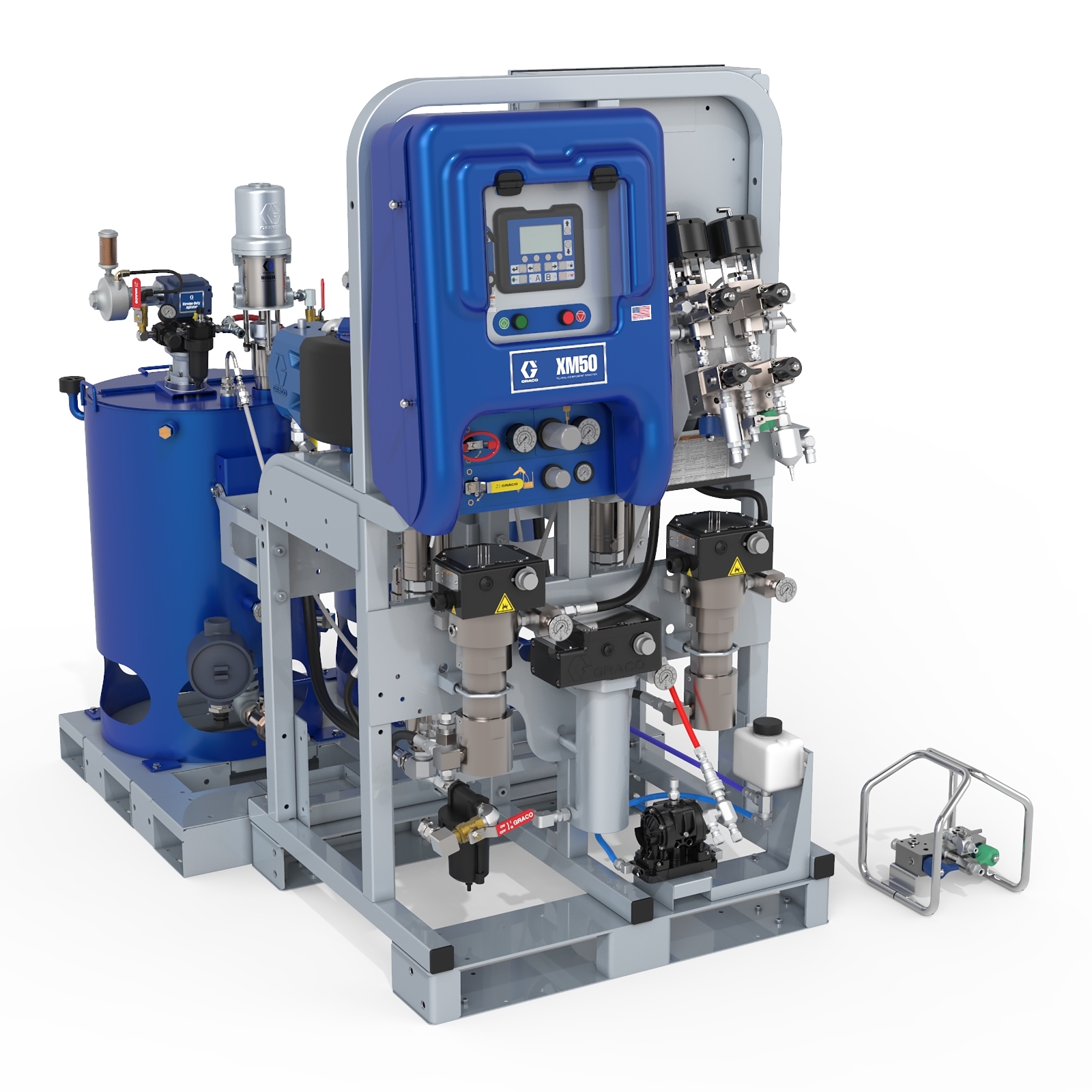 XM70 Skid System, Non-Hazardous, With Water Jacketed Hose and 25 Gallon ...