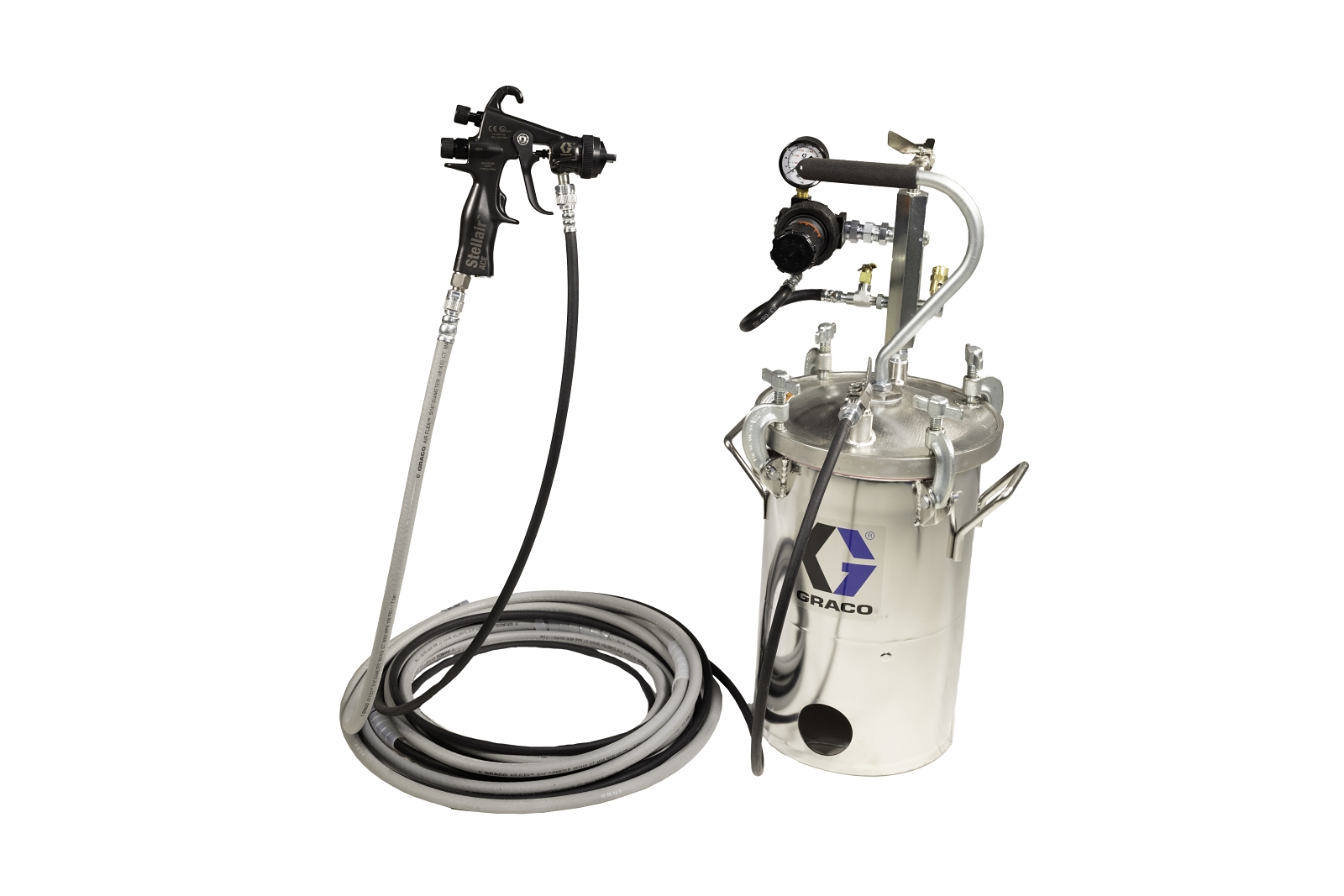 5 Gallon (19 L) Pressure Pot with Agitator and Stellair ACE Air Spray ...