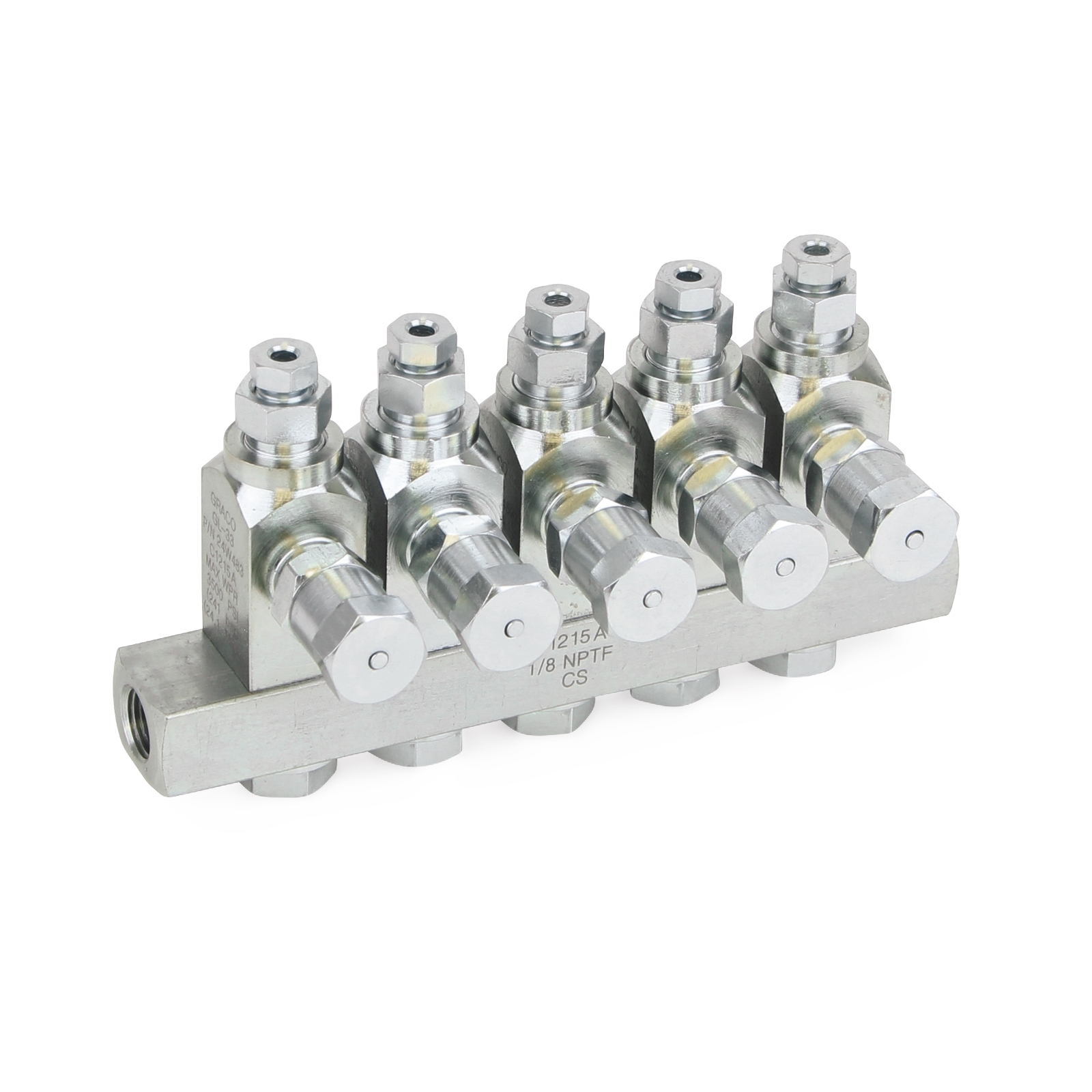 GL-33™ Grease Injector, Carbon Steel, 5 Injector Manifold, 1/8 NPT