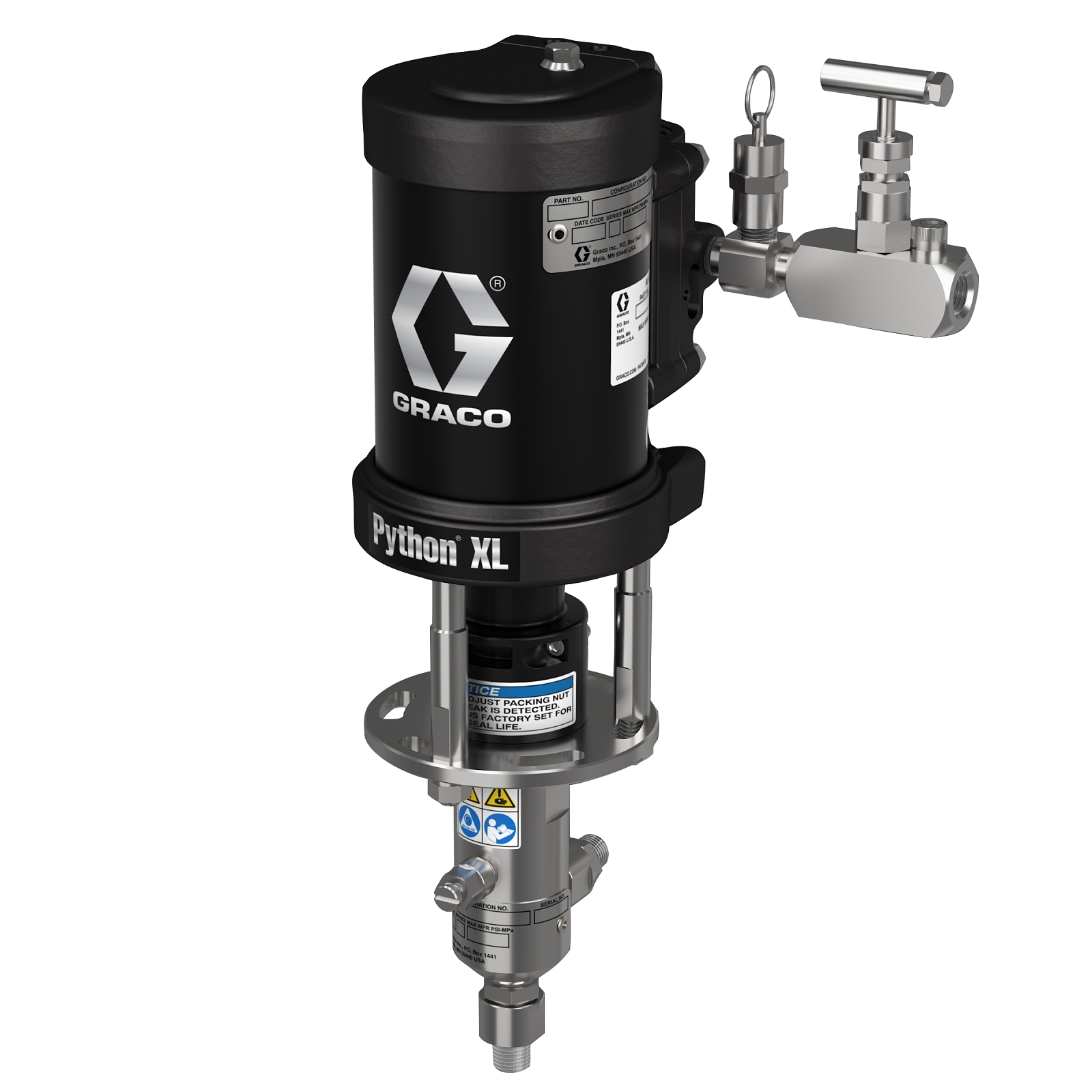 Python® XL Pneumatic Chemical Injection Pump, 2-1/2 in Air Motor ...