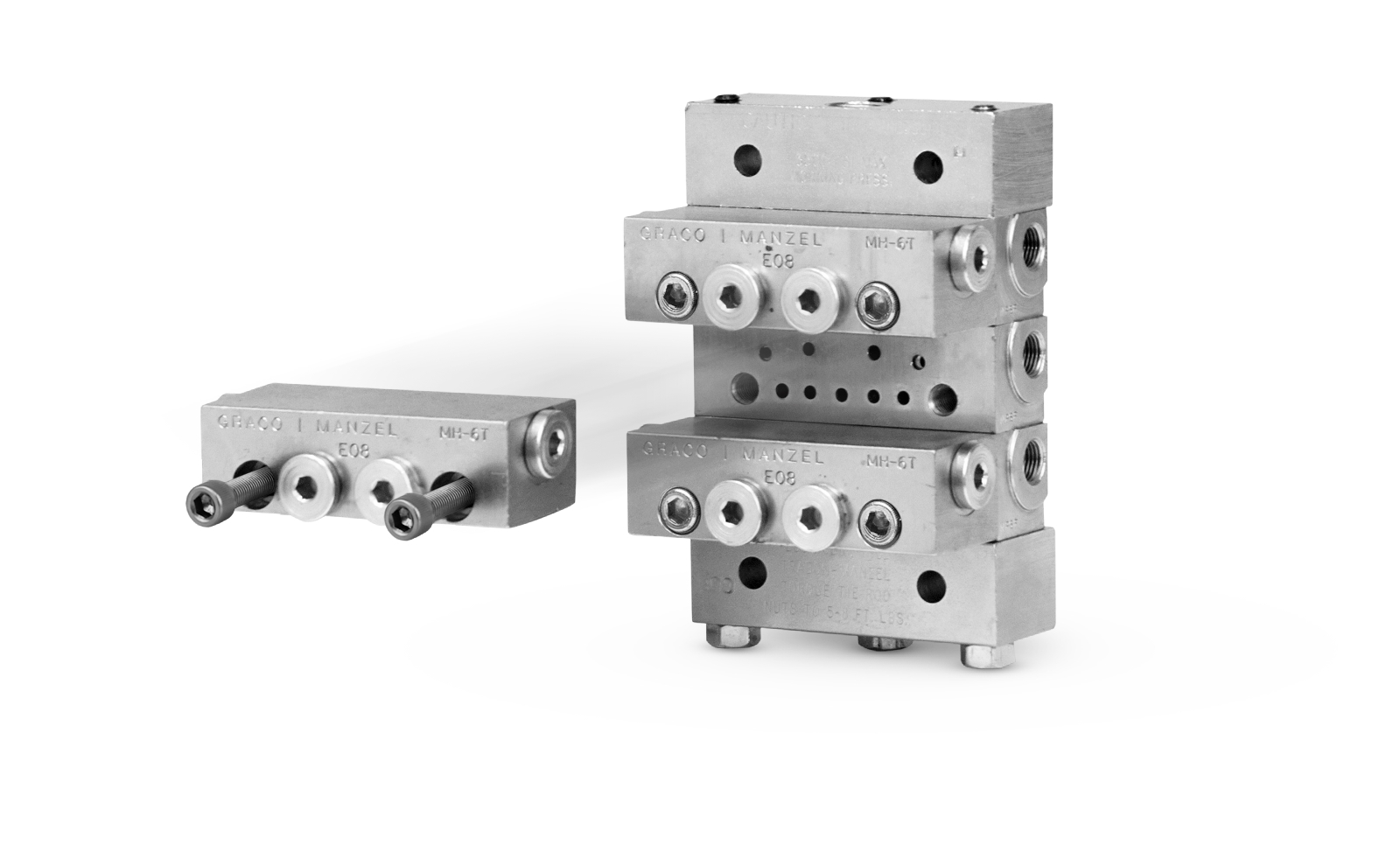 Manzel® MHH Divider Valve - 4 Section Base Plate Assemblies - NPSF